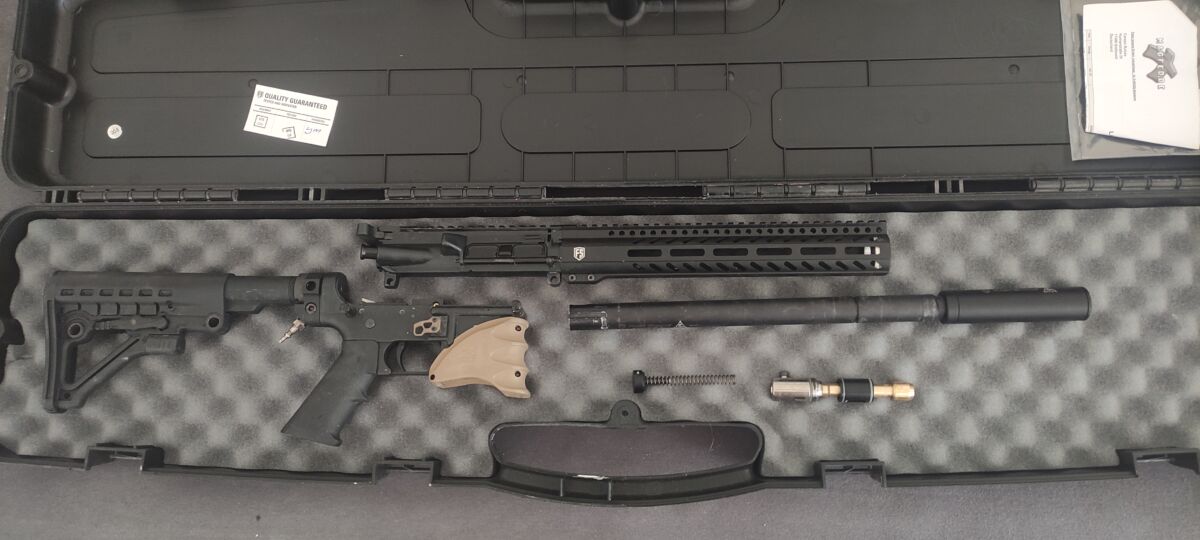 Tiberius T15 DMR, Mod, Kal. 686 inkl. Zubehör – Paintball Basar